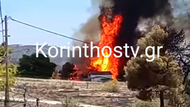 Φωτιά στο Λουτράκι: Αναζωπυρώθηκε το μέτωπο - Καίγονται σπίτια στον ...