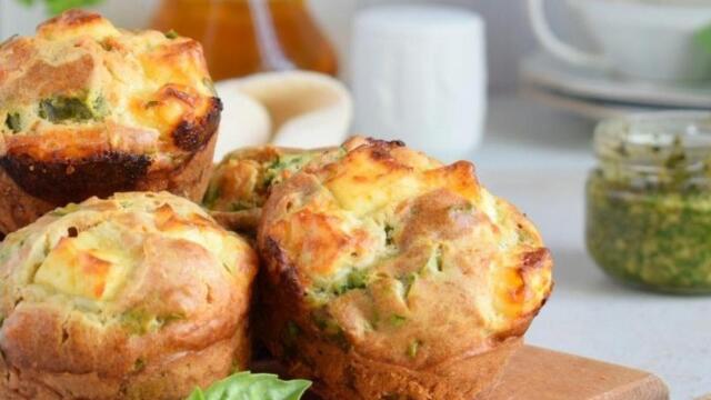 Muffins με σπανάκι και φέτα: Ένα ελαφρύ ορεκτικό για την Πρωτοχρονιά