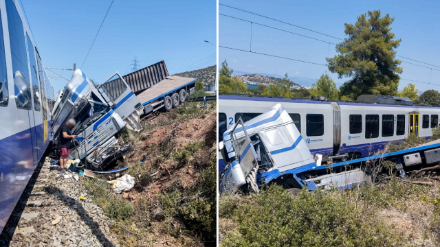 Σύγκρουση φορτηγού με τρένο στη Χαλκίδα: "Έσκασε το λάστιχο" είπε ο ...