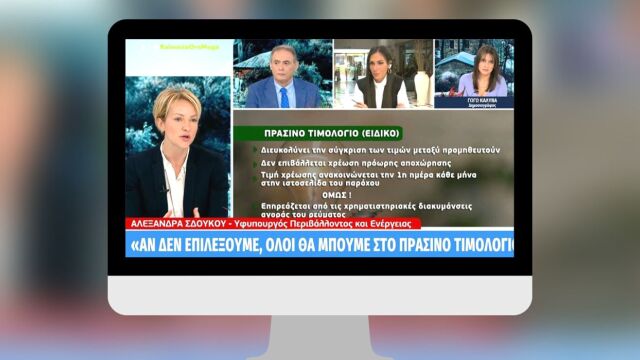 Αλεξάνδρα Σδούκου για τιμολόγια: Η διαφάνεια θα βοηθήσει στον ...