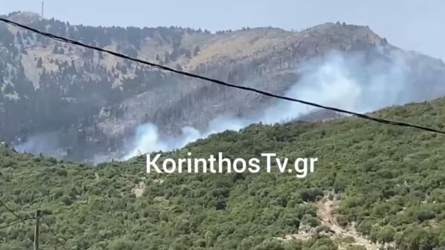 Φωτιά στην Κορινθία: Συνεχείς αναζωπυρώσεις, σε εξέλιξη πύρινο μέτωπο ...