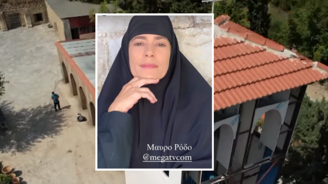 Μαύρο Ρόδο - Μυρτώ Αλικάκη: Ντυμένη καλόγρια στα γυρίσματα