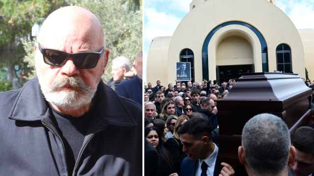 Κηδεία Αλέξη Κούγια: Συγκινημένος ο "άγνωστος" αδελφός του